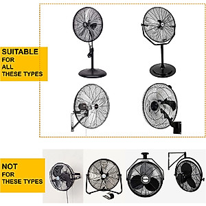 Fan Cover - Outdoor Waterproof Fan Covers - Outside Large Stand up Pedestal and Wall Mount Industrial Fan Cover in Heavy Duty Material Fit 18" Fan