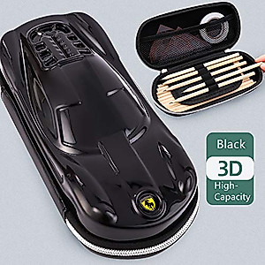 Sports Car Pencil Case, Pencil Case for boys, Pencil Case for School, Pencil Case for School boys,3D Pen Pouch Holder for School Students Boys Teens (black)
