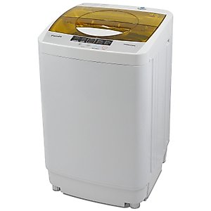 Panda Portable Washing Machine 10 LBS Load Volume, Fully Automatic 1.34 Cu.ft Laundry Washer with Built-in Drain Pump, Top Load Clothes Washer for Apartment and Household, Yellow