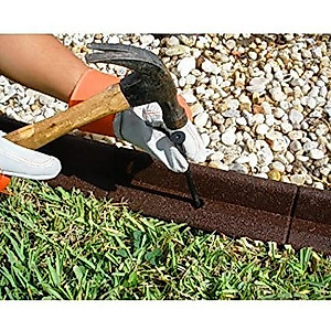 EcoBorder Black Recycled Rubber 4ft Lawn Edging (6pc Box)