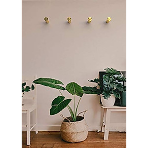 Gold Hooks for Wall Set of 2 – Decorative Wall Hooks Brass Metal – Modern Entryway Hooks – Bathroom Towel Hooks - Hanging Simple Wall Mounted Coat Hook