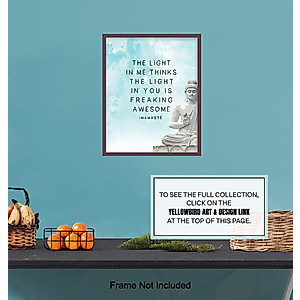 Zen Decor - Buddha Wall Art for Spa or Yoga Studio - Spiritual Meditation Gift for New Age Buddhist, Buddhism Fan - Wall Decoration for Living Room, Bathroom, Bedroom - 8x10 UNFRAMED Poster Print