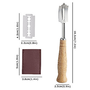 Lccowot Bread Lame, Stainless Steel Bread Lame Dough Scoring Tool, Premium Sourdough Scoring Tool, Bread Scorer with 10 Razor Blades