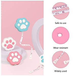 DOITOOL1pc Cartoon Cat Paw Modeling Tape Measure Portable Small Tape Measure Tool Practical Tools