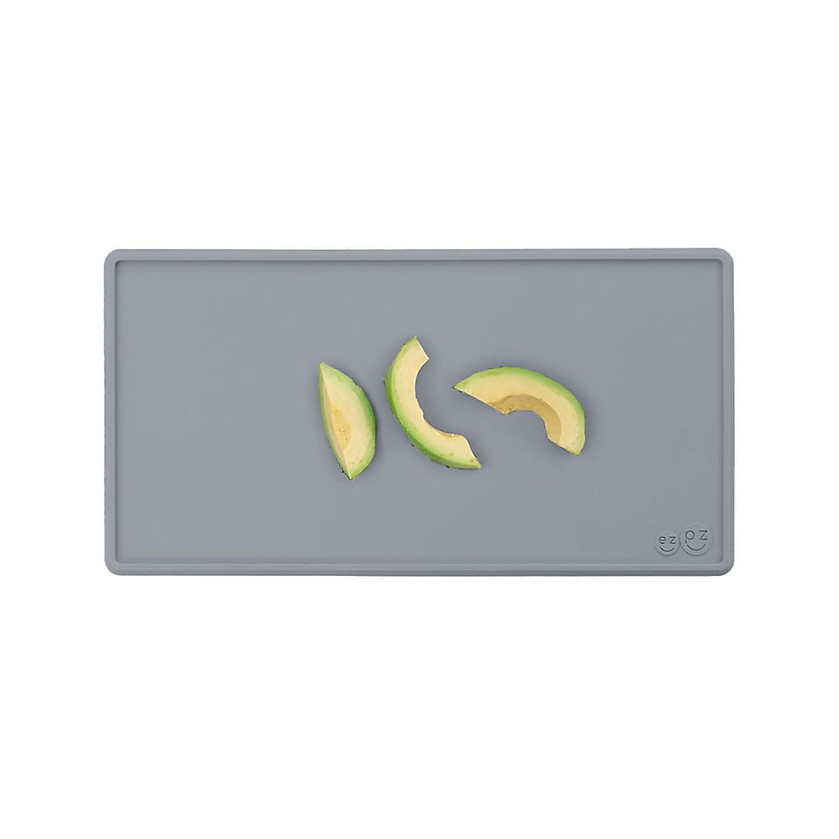 ezpz Tiny Placemat - 6 Months+ (Gray) - Non-Slip, 100% Silicone Placemat for Toddlers and Babies - Fits on Most Highchair Trays - Rolls-Up - Dishwasher Safe