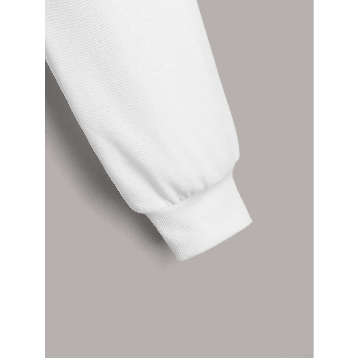 Verdusa Women's 2 Pack Long Sleeve Round Neck Crop Sweatshirt Top Black and White M