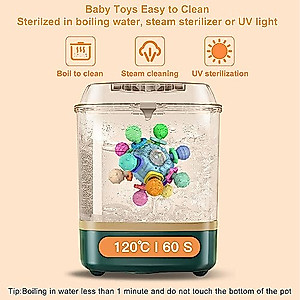 Baby Sensory Teething Teether Toys: Teething Toys for Babies 0-6 Months, Baby Toys 6 to 12 Months, Baby Teething Ball, Infant Toys for 0 3 6 9 12 Months, Baby Girls Boys Gift(Blue)