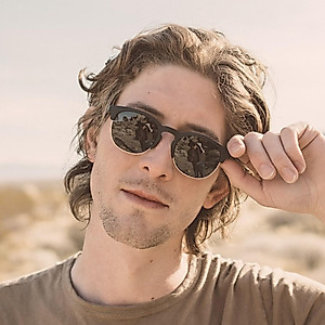 Sunski Avilas - Polarized Recycled Sunglasses (Black Slate)