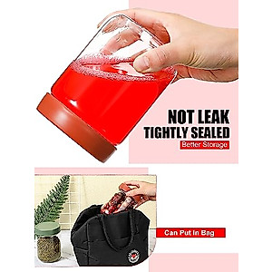 Dandat 6 Pack 20 oz Overnight Oats Containers with Lids Glass Food Storage Jars for Kitchen High Temperature Resistant Glass Jars for Oatmeal, Spices, Leak Proof and Reusable Storage Set