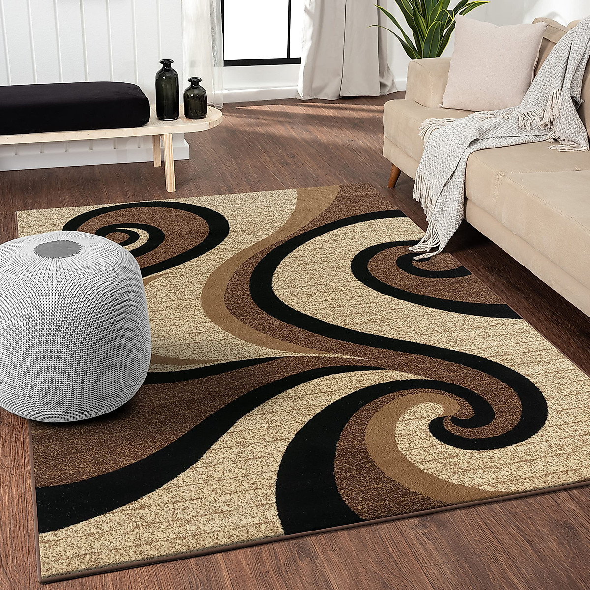 LUXE WEAVERS Avalon 0327 Beige 5x8 Area Rug