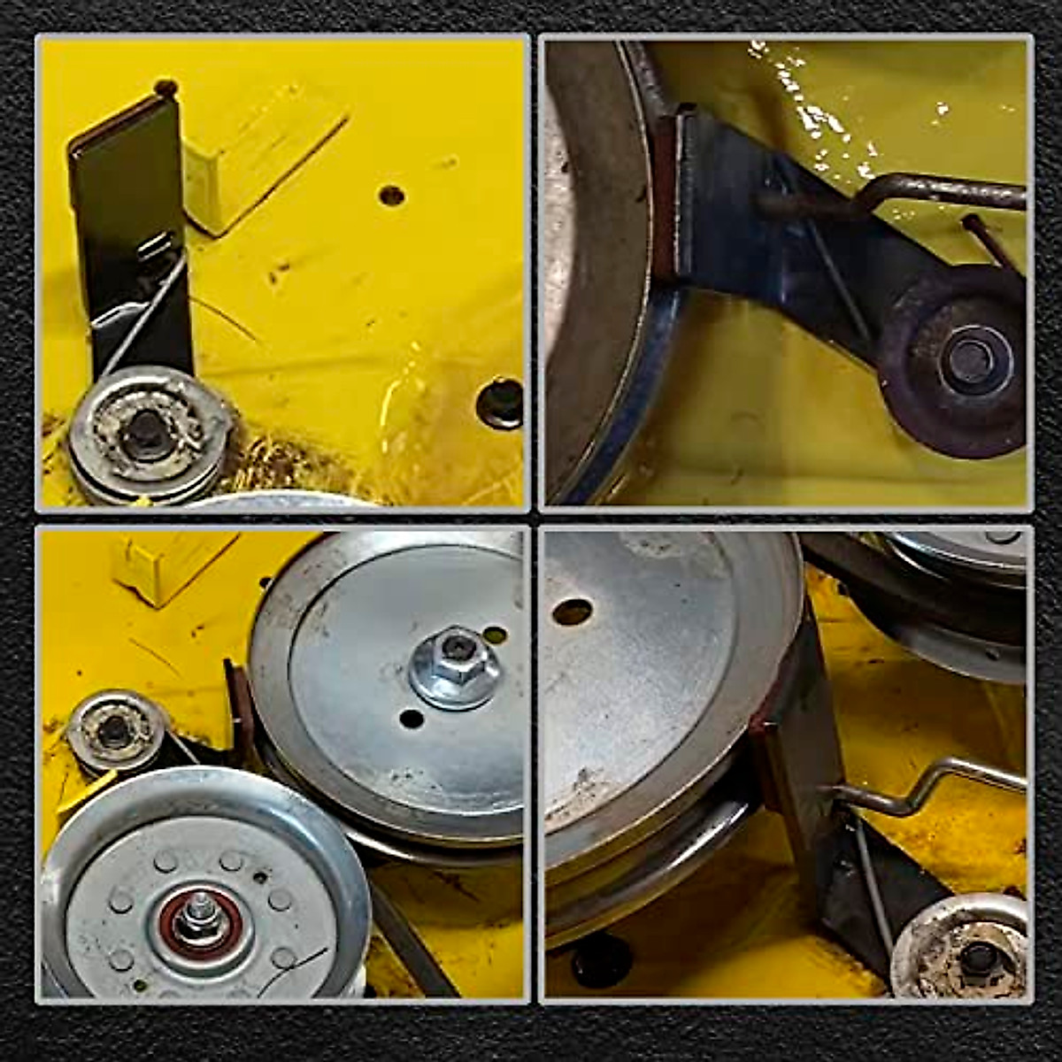 2-Pcs GY21943B GY21943A Brake Pad Kit for John Deere 42" L, D, X Series 100 105 115 100 110 120 125 130 Mower, Replaces GY21943, Included GX20515 Retainer, GX20494 Spring and GX23240 Deck Bushing