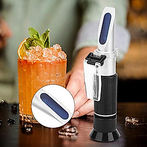 T angxi Sugar Refractometer Test Meter, Handheld Sugar Test Meter Refractometer 0-20% Brix Meter with Accurant Index for Automatic Temperature Compensation