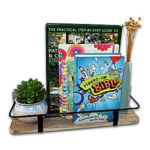 Spiretro Floating RV Shelves, Wall Mount Rustic Wood Wall Shelves with Metal Rail Storage Organize, Display, Décor for Bathroom Living Room Bedroom Kitchen Room Closet, Set of 2 (Large & Small), Grey