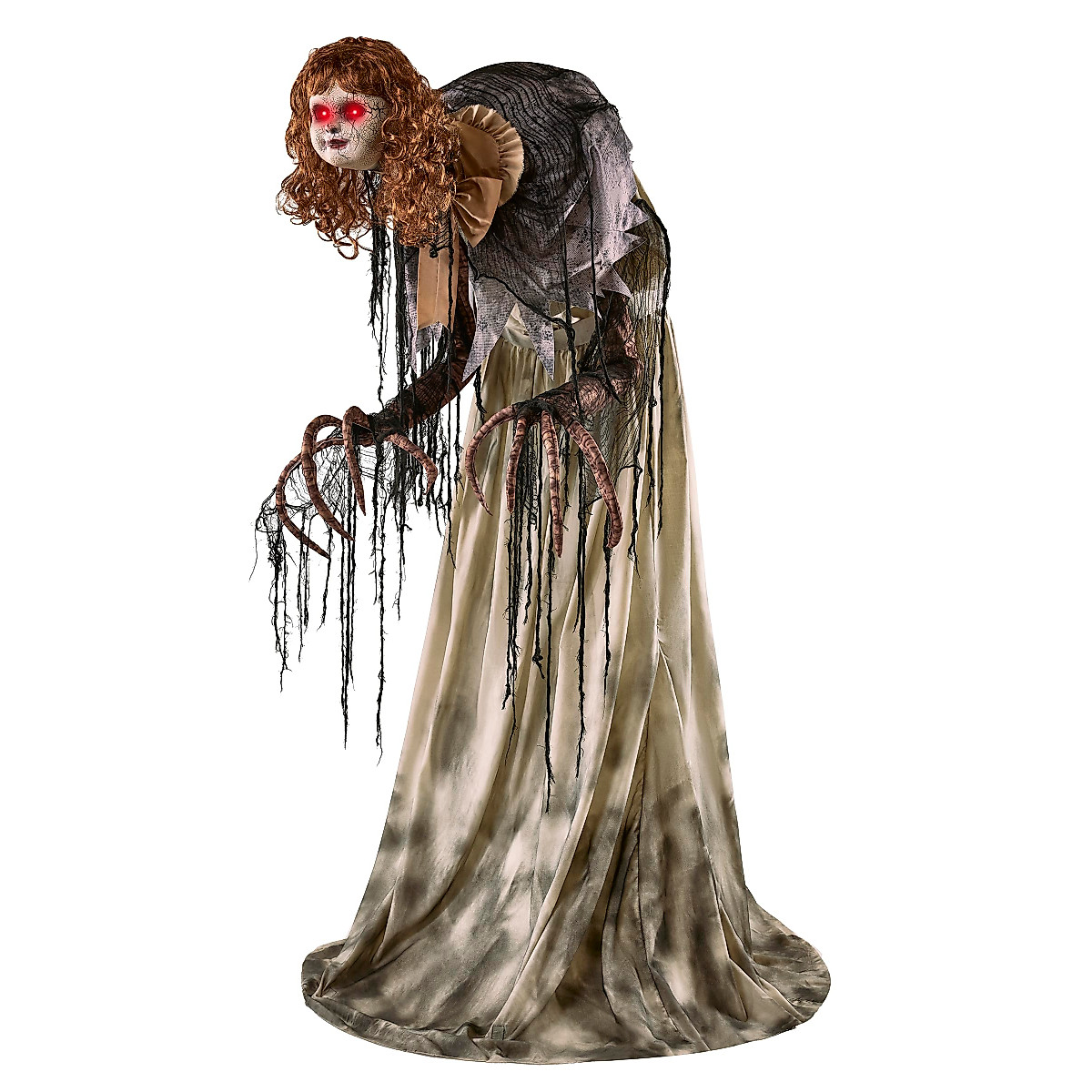 Spirit Halloween 7 Ft Darling Dolly Animatronic | Animated Decoration | Lurching Forward Motion | Blue Light Up LED Eyes | Plays Sounds