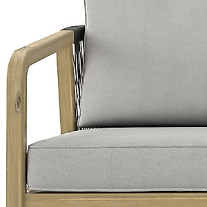 SIMPLIHOME Palmetto 58 Inch Wide Contemporary Outdoor Sofa in Stone Grey Polyester Fabric, Fully Assembled, For the Living Room and Family Room