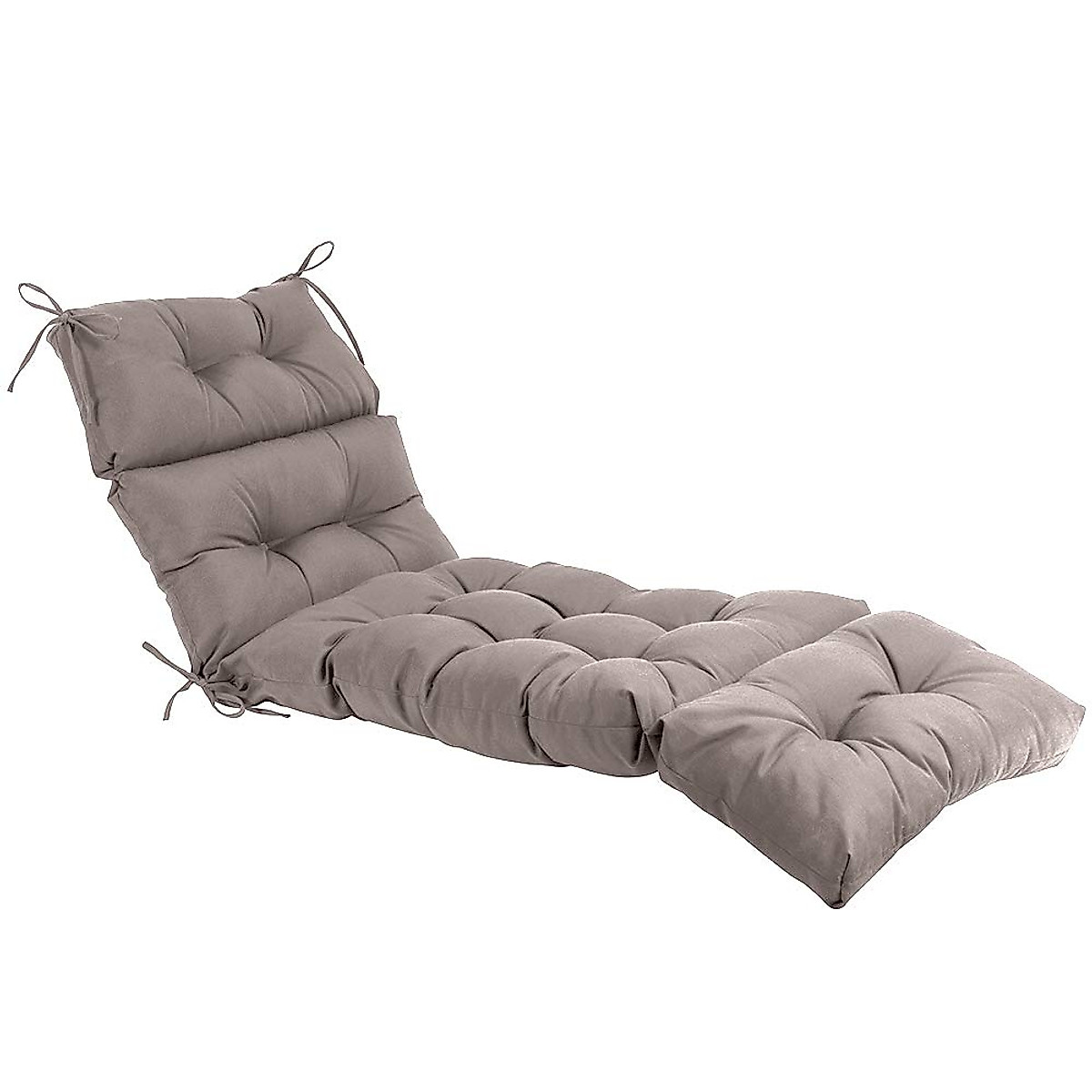 QILLOWAY Indoor/Outdoor Chaise Lounge Cushion,Spring/Summer Seasonal All Weather Replacement Cushions. (Tan/Grey)