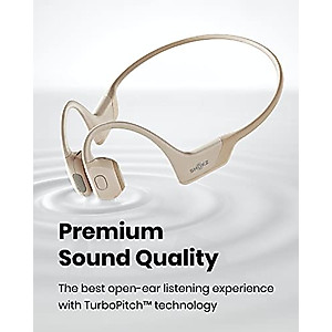 SHOKZ OpenRun Pro - Open-Ear Bluetooth Bone Conduction Sport Headphones - Sweat Resistant Wireless Earphones for Workouts and Running with Premium Deep Base - Built-in Mic, with Hair Band