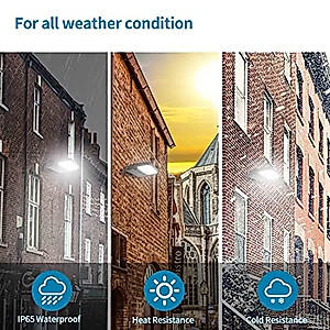 Xbuyee 150W LED Parking Lot Light with Dusk to Dawn Photocell, Dimmable Commercial Outdoor Shoebox Lights with Trunnion Mount, 130LM/W 5000K 100-277V IP65, Power Selectable (75W/100W/150W) ETL Listed