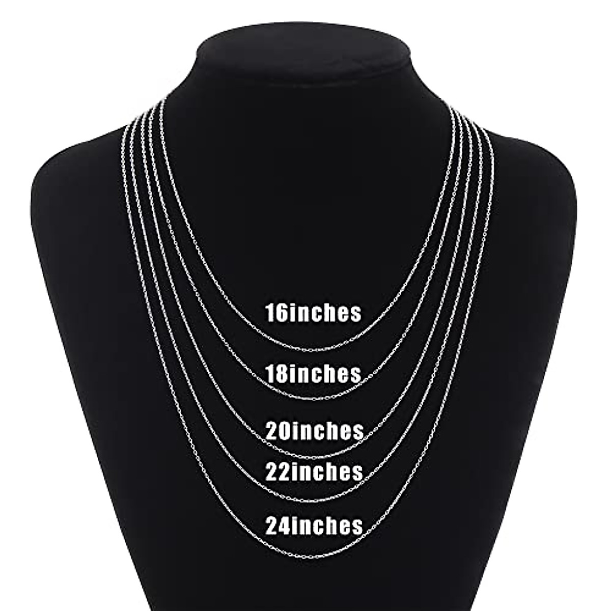 Gacimy Sterling Silver Chain Necklace for Women, 1.3mm Thin 925 Sterling Silver Cable Chain for Women Girls, 18" Length with 2" Extension Chains