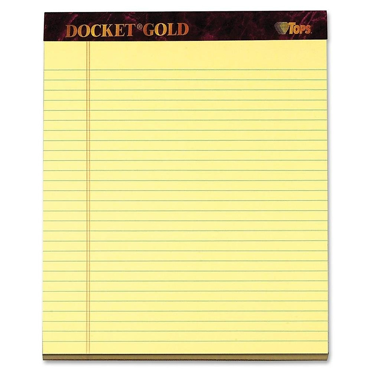 Tops Notepad, Legal Ruled, 50 Sheets, 8-1/2"x11-3/4", 12/PK, Canary
