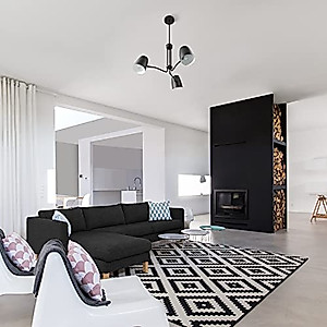 Novogratz x Globe Logan 3-Light Chandelier, Matte Black