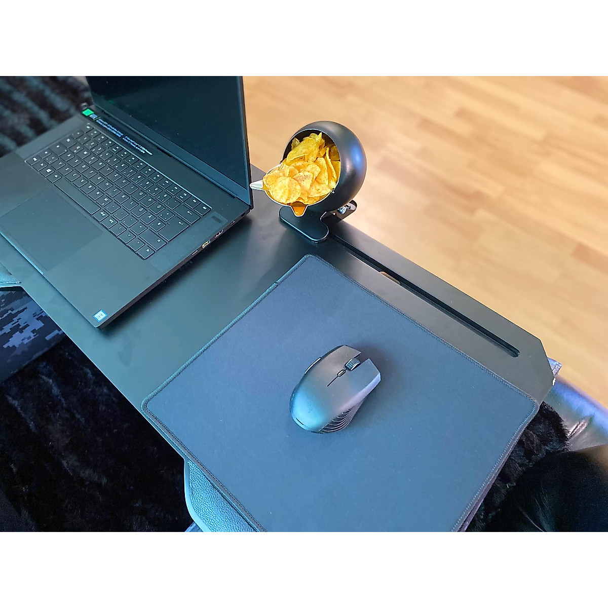 Couchmaster® nerdytray (Snack Tray/Storage) with clamp for CYBOT, CYCON, CYWORX by nerdytec