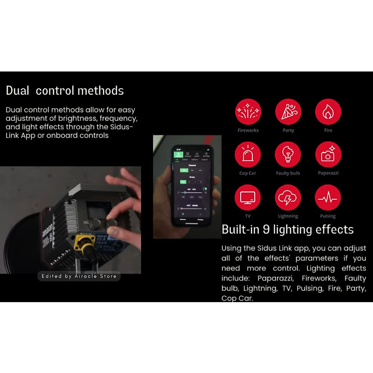 Aputure Amaran 200X S 200w COB LED Video Light with Ginisfoto Cloth Bi Color 2700-6500K, Upgraded TLCI 98+ CRI 95+ SSI 89+, 9 Lighting Effects, APP Control for Portrait, Studio, Interview and Filming