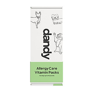 Dandy Dog Allergy Chews Pack 30 Vet-Approved Vitamin Packs Allergy Relief Dog Supplement Omega 3 Itch Relief For Dogs Probiotics For Dogs Dog Immune Allergy Relief For Dogs (Small Breed (up to 45lbs))