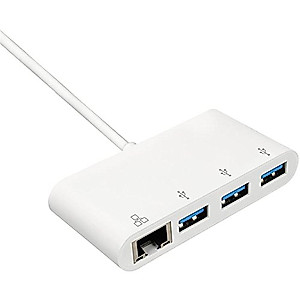 INLAND ProHT USB 3.1 Type C to 3 USB and Ethernet Adapter