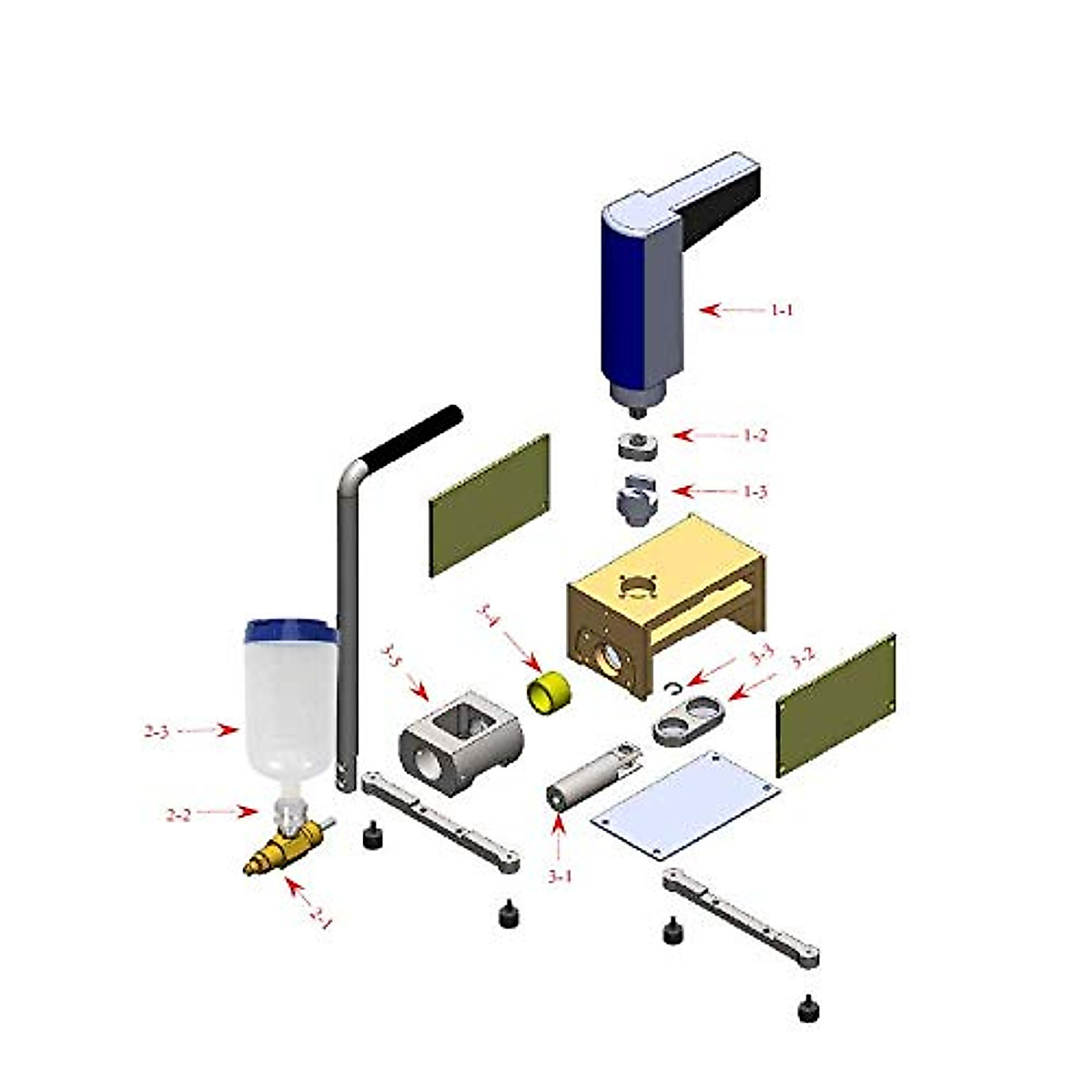 CONREPAIR Injection Pump High Pessure Grouting Injection Pump for Epoxy Resin and Polyurethane Foam Electric Drill Operated 220VElectric transformer needed (Makita Drill Model HP1630k & HP2070F)