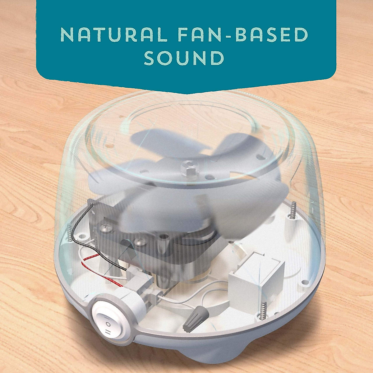 Yogasleep Dohm (White/Blue) | The Original White Noise Machine | Soothing Natural Sound from a Real Fan | Noise Cancelling | Sleep Therapy, Office Privacy, Travel | For Adults & Baby | 101 Night Trial