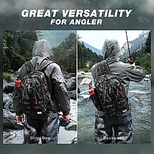 Ghosthorn Fishing Tackle Backpack Storage Bag - Outdoor Shoulder Backpack - Fishing Gear Bag Standard Incognito Camouflage