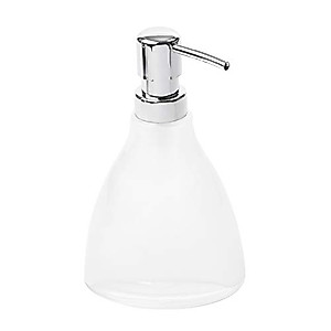 Umbra Vapor Frosted Glass Soap Pump White 7.975x4.675x4.345