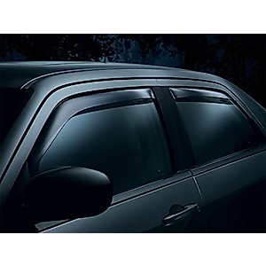 WeatherTech Custom Fit Front & Rear Side Window Deflectors for Buick Rainier, Dark Smoke
