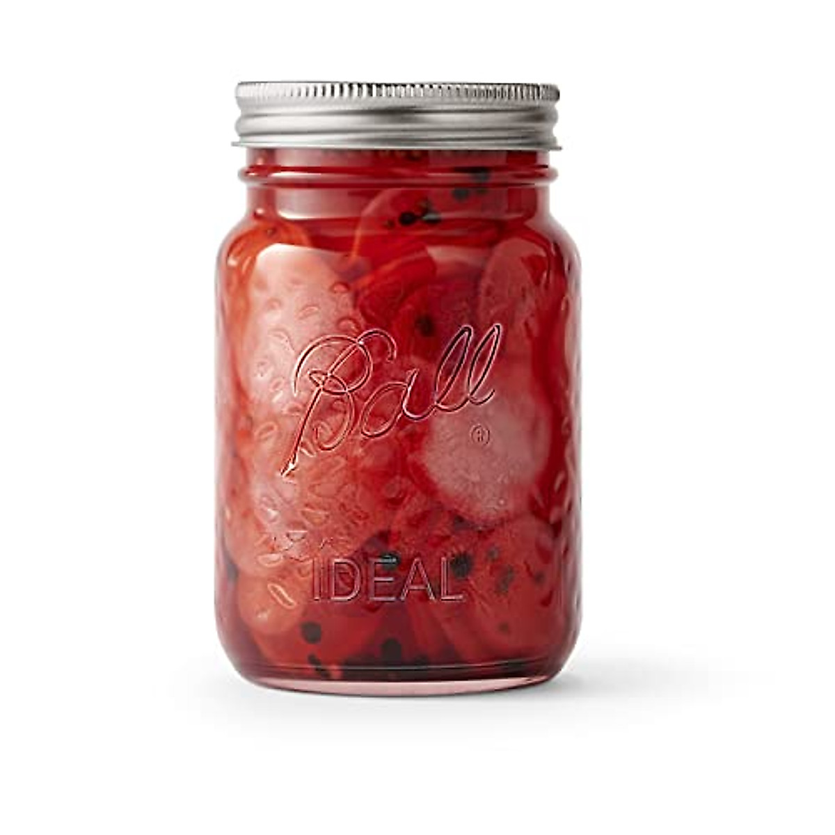 Ball Jar Rose Vintage Regular Mouth Pint Canning Jars, 4 Pack