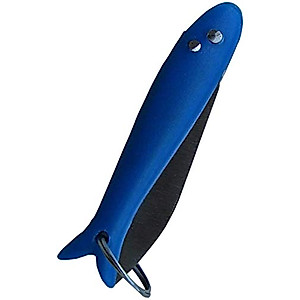 Glittering Bazaar Fish Smallest Mini Micro Handmade Key ring Pocket Folding Folder Knife, Stainless Steel, Multi Purpose Portable, Tiny Blade (Blue)
