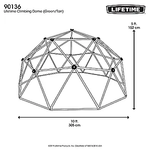 Lifetime Geometric Dome Climber Play Center, Earthtone