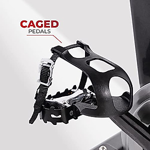 Sunny Health & Fitness Indoor Cycling Exercise Bike with Heavy 49 LB Chrome Flywheel - SF-B1002,BLACK