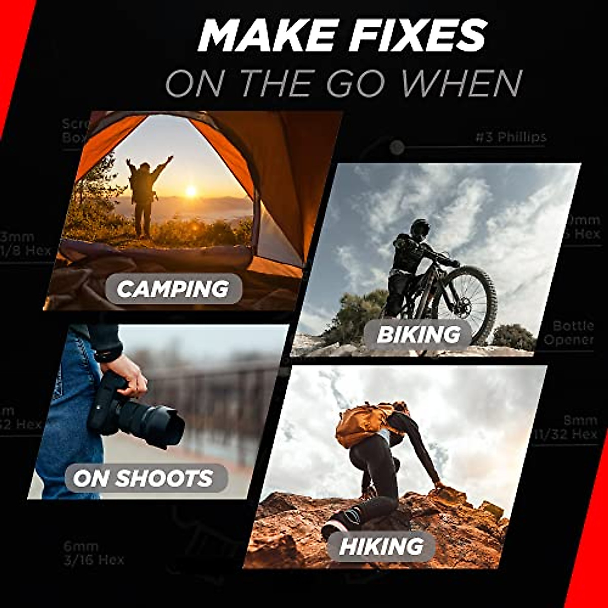 Alltul Snowflake MultiTool by KeySmart - 18 in 1 Mini Snowflake Pocket Tool - Stainless Steel Mini Multitool for Outdoor Sports, Camping and Travel - Great Gift Idea for Men