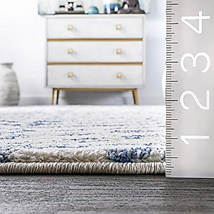 nuLOOM Rosanne Geometric Runner Rug, 2' 6" x 10', Blue