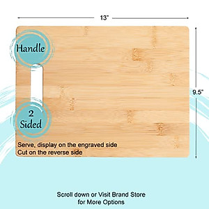 Breaking Bad Engraved Bamboo Wood Cutting Board with Handle Funny Gift for Father's Day Birthday Christmas Charcuterie Cheese Tray 13 x 9.5"