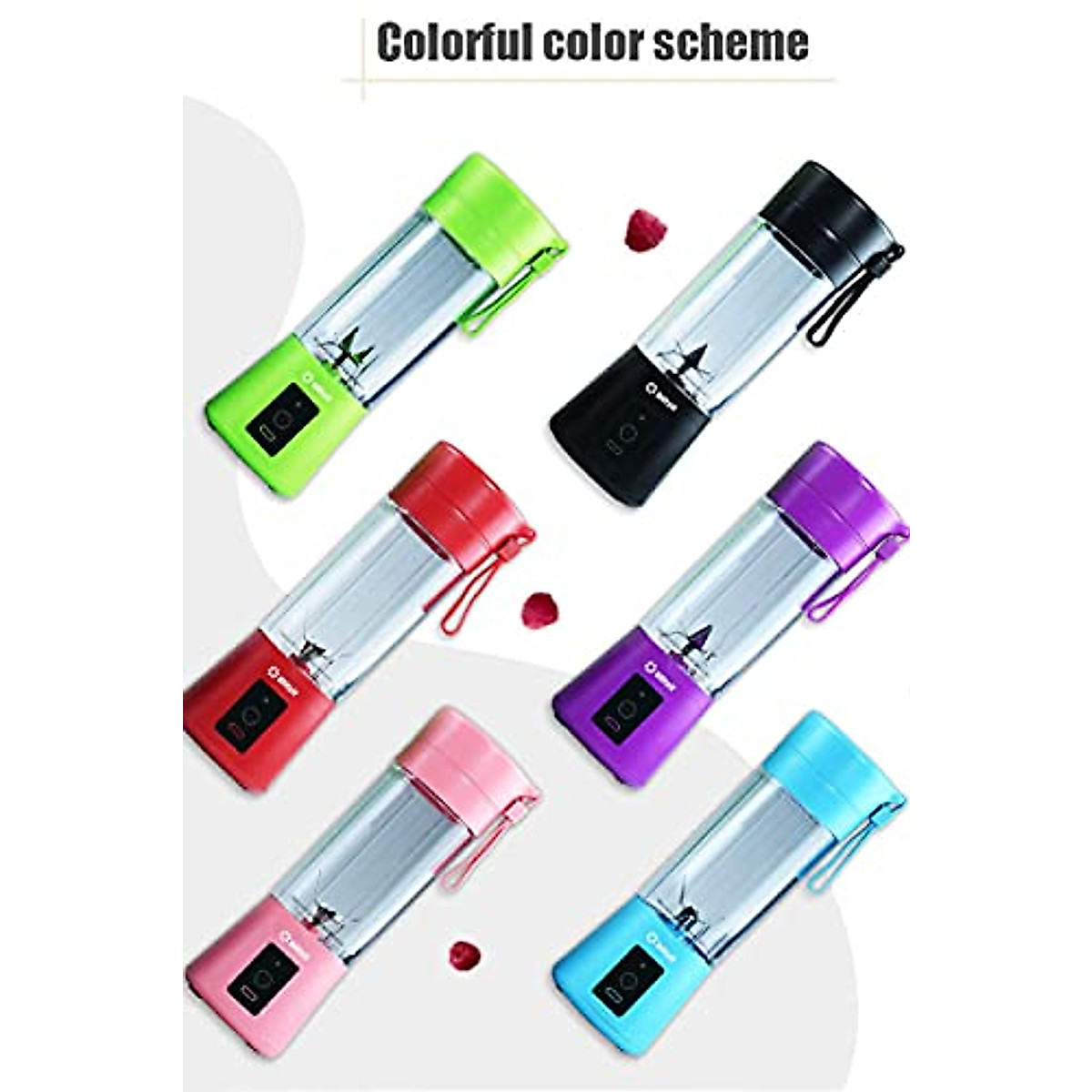 BLITZIT Portable Blender, Personal Size Blender Shakes and Smoothies Mini Jucier Cup USB Rechargeable Battery Strong Power Ice Blender Mixer Home Office Sports (BLUE)