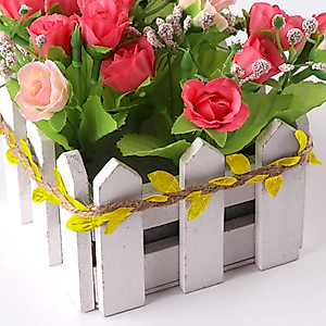 YuCool 3 Rolls 98 Feet 5MM Gold Burlap Leaf Ribbon, with Artificial Green Leaves Braided Decorated Vine for Jungle Party Wedding Garden Home Decor