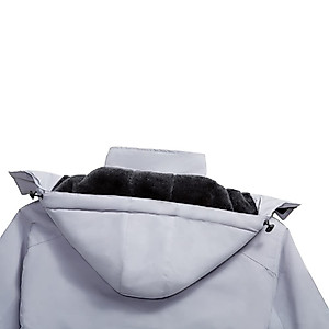 Jingangjin Men's Mountain Waterproof Ski Jacket Winter Windbreaker Warm Hooded Snowboarding Raincoat Jackets