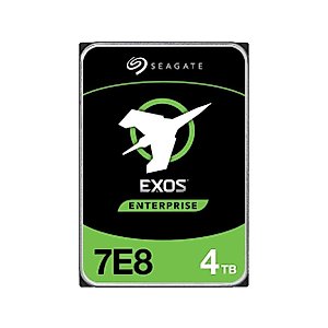 Seagate Exos 7E8 4TB Internal Hard Drive Enterprise HDD – 3.5 Inch 512n SATA 6Gb/s, 7200RPM, 256MB Cache – Frustration Free Packaging (ST4000NM000A)