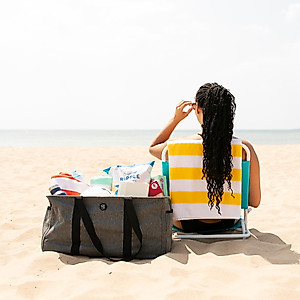 geckobrands Large Utility Tote - Spacious and Durable Multipurpose Tote Bag for Beach, Travel, Shopping, and Outdoor Activities