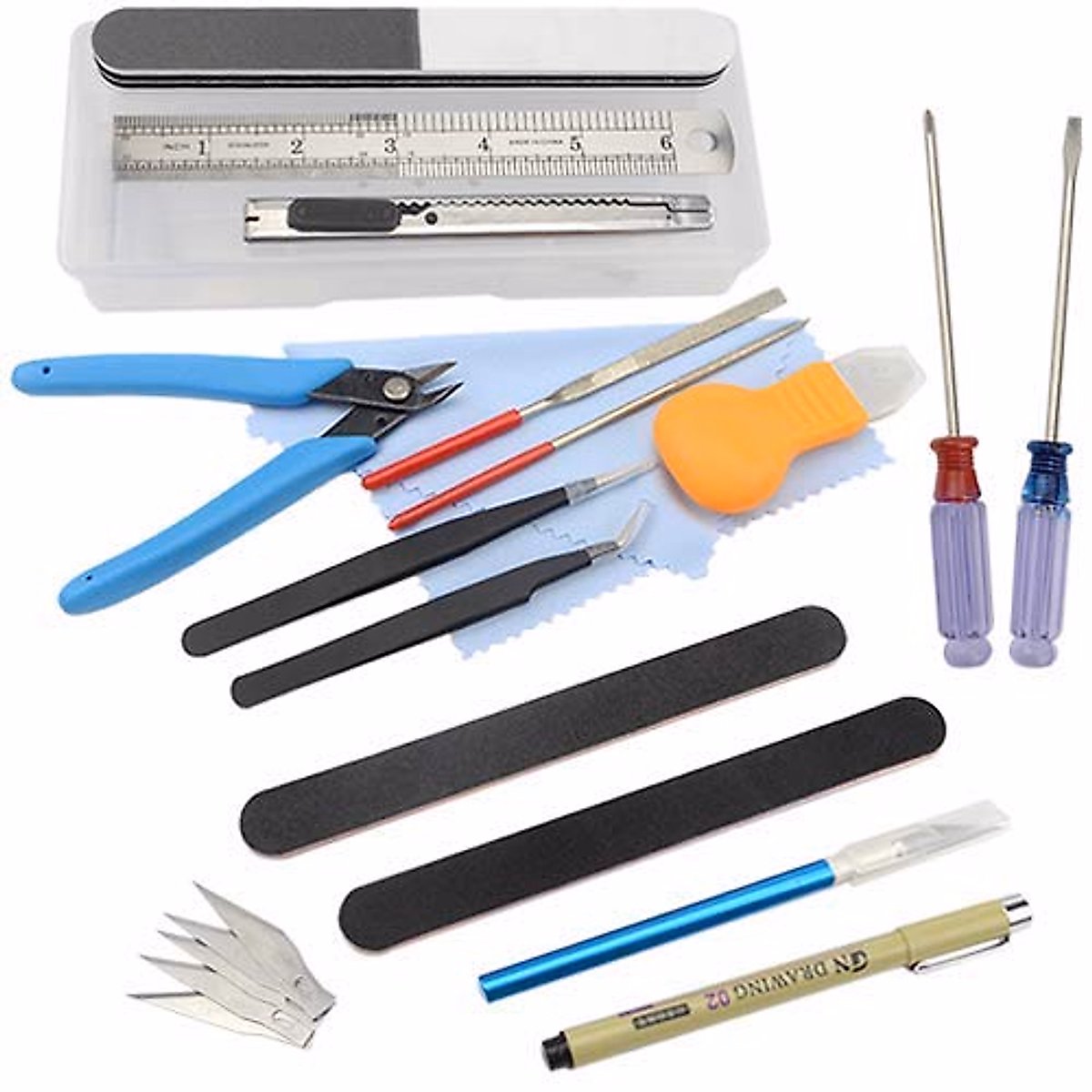BXQINLENX Professional 22 PCS Gundam Modeler Basic Tools Craft Set for Car Model Assemble Building