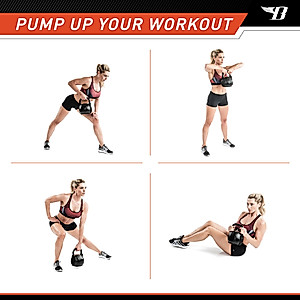 Bionic Body Soft Kettlebell with Handle for Weightlifting, Conditioning, Strength and core Training 35lb BBKB-35