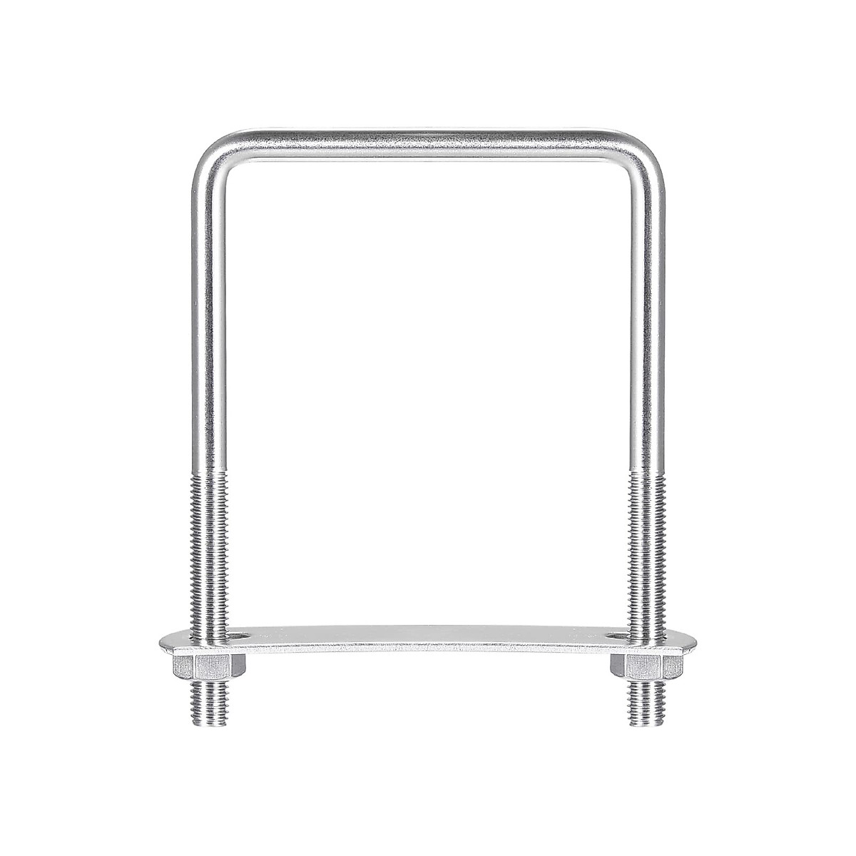 uxcell Square U-Bolts, 3 Sets 83mm(3.27") Inner Width 120mm Length M8 304 Stainless Steel U Clamp Bolt with Nuts and Plates, for Boat Trailer