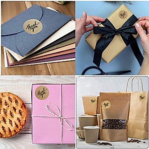 WOYAOBD 500Pcs Thank You Stickers for Packaging, 1.5 Inch Self-Adhesive Envelope Stickers for Small Business, Gifts, Weddings, Party, Boutiques, Label Stickers